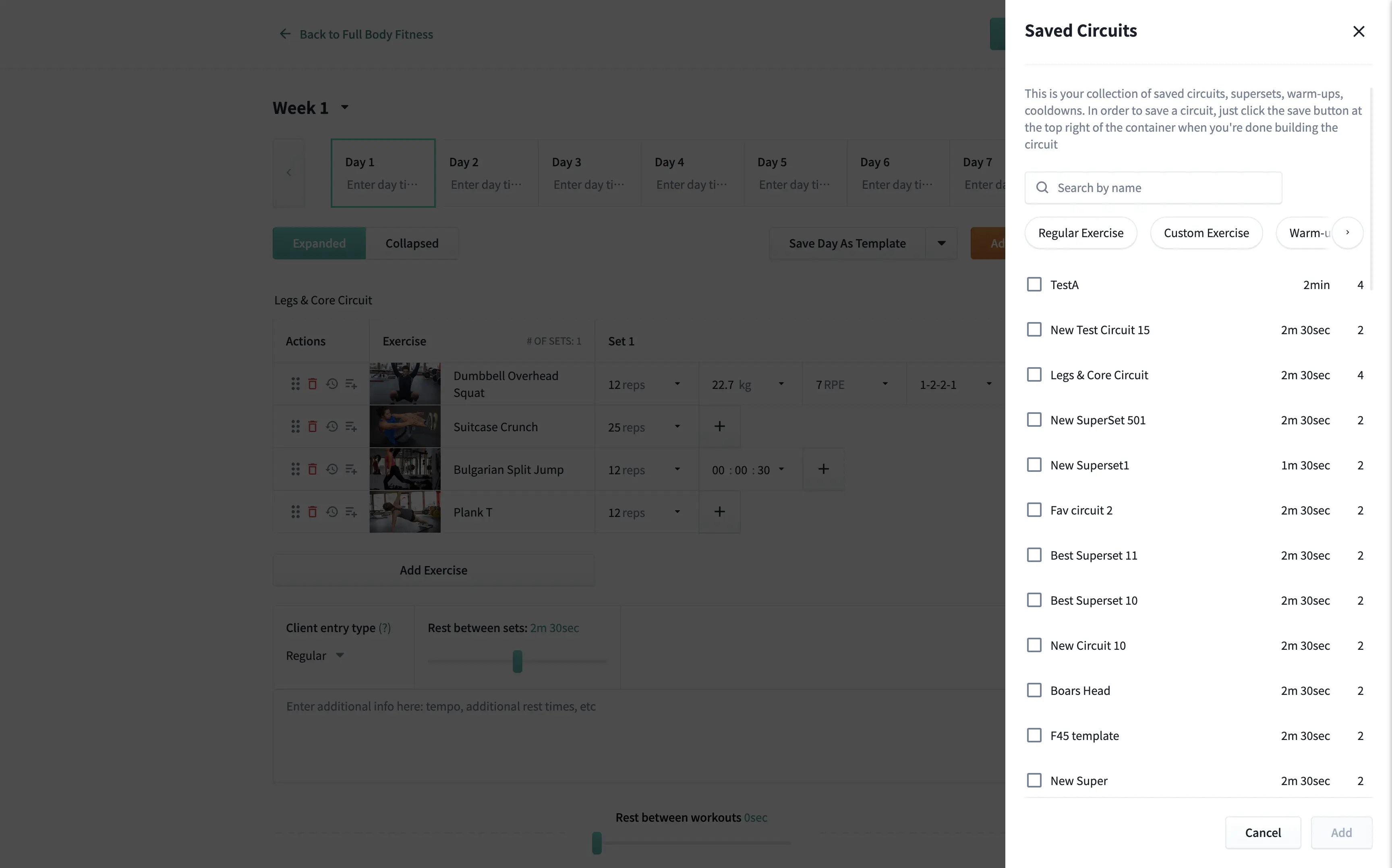 Beautiful Fitness Program Building Software